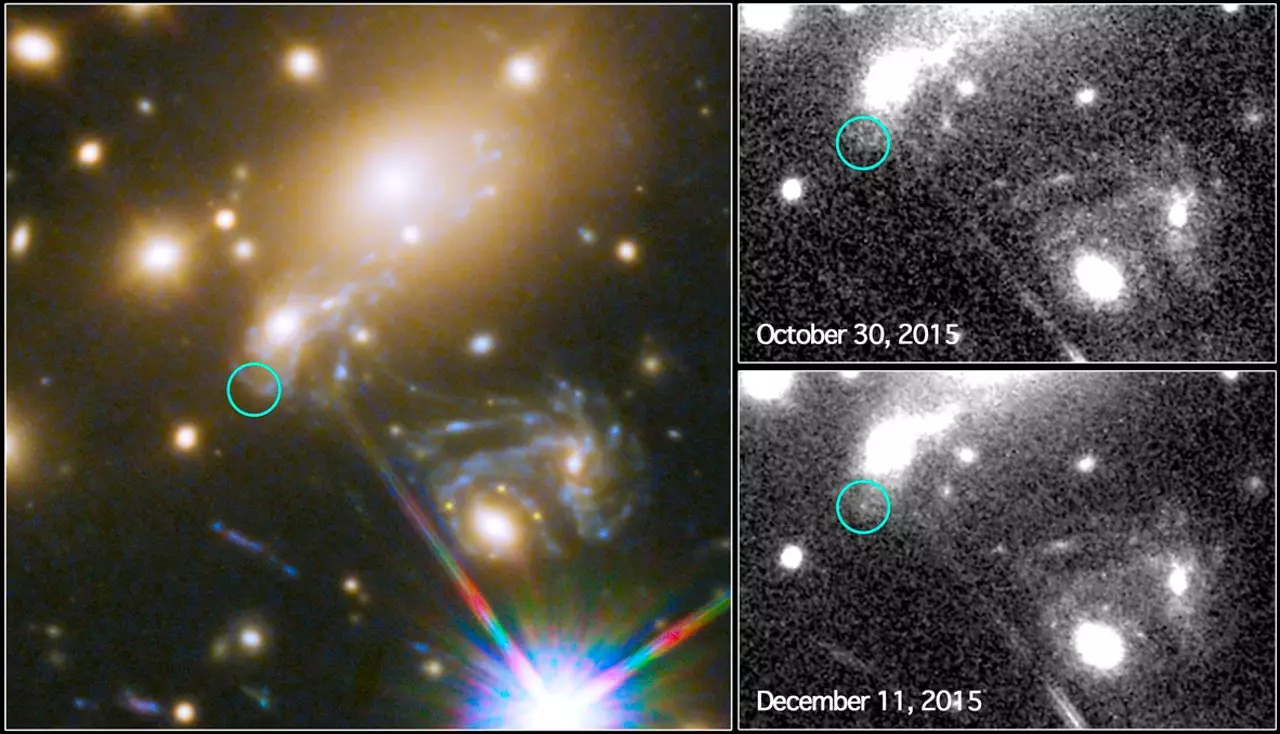 Dëst ass dat éischt Bild vun enger Supernova, déi virausgesot ass am Himmel ze erschéngen