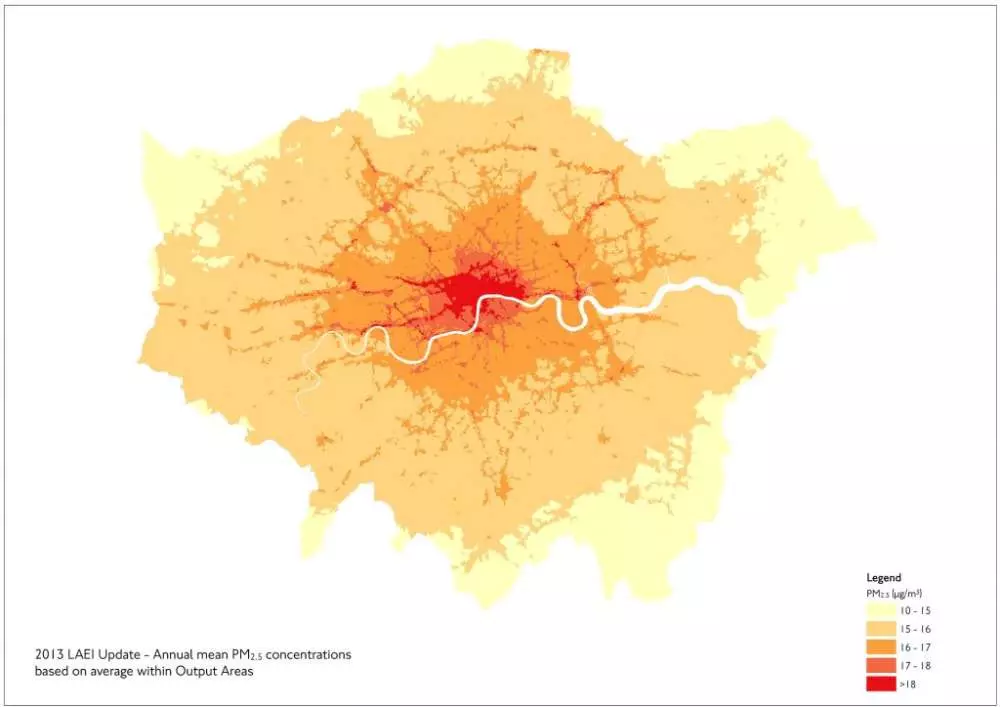 Κάθε περιοχή στο Λονδίνο έχει μη ασφαλή επίπεδα ατμοσφαιρικής ρύπανσης 3301_1