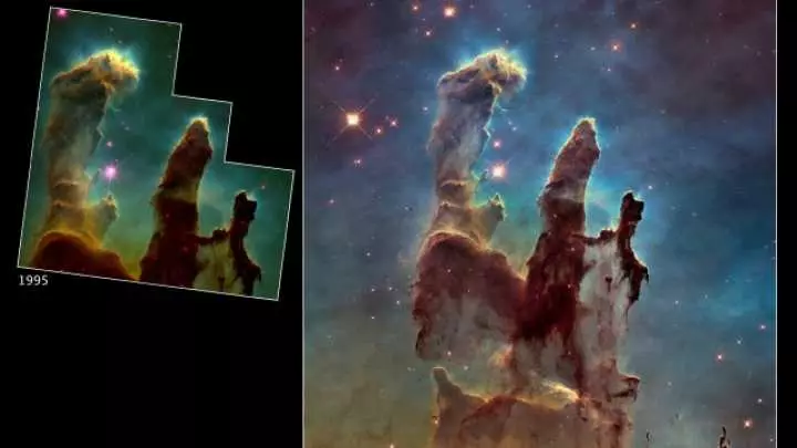 Hubble captura una nueva e impresionante vista de los icónicos pilares de la creación