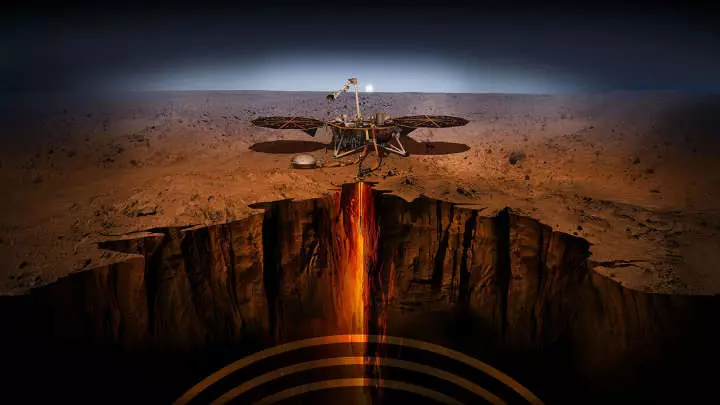 Mae Archwiliwr InSight NASA wedi Llwyddo i Gyffwrdd Ar Wyneb Mars