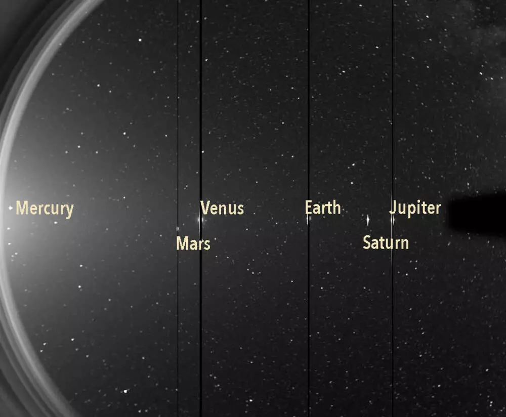 NASA-nın Günəş və Yer Münasibətləri Rəsədxanası 7 iyun 2020-ci ildə Günəş sisteminin planetlərinin əksəriyyətini bir görüntüdə gördü.