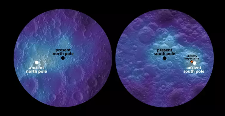 Dramaattinen muutos kuun kallistuksessa voi auttaa meitä jäljittämään veden alkuperän maan päällä 4448_2