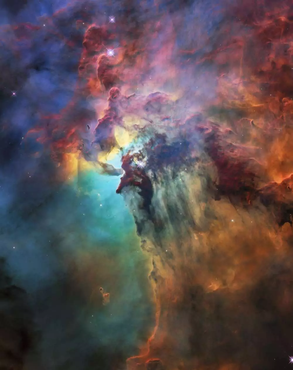 Det er Hubble-teleskopets 28-års fødselsdag, og det blev fejret ved at tage dette spektakulære billede 4521_1
