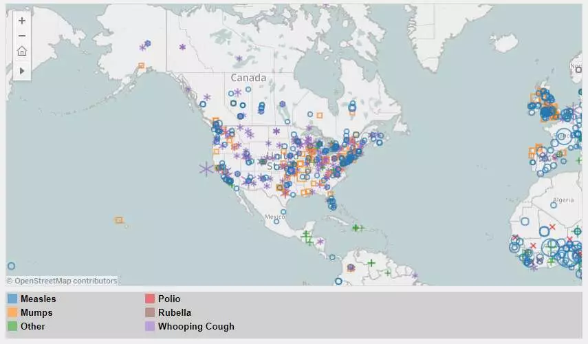 Este mapa interactivo resume os danos causados polo movemento antivacinación 5131_1