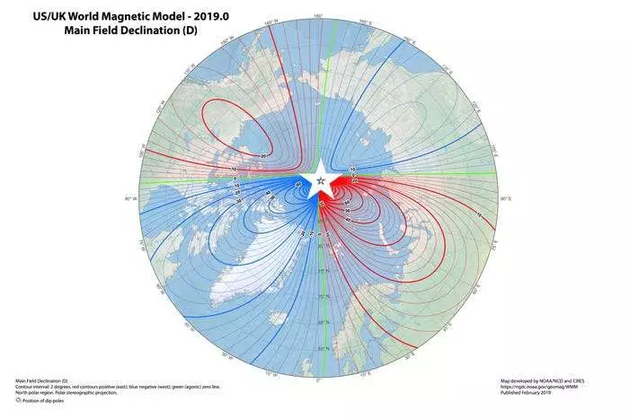 Yerning Shimoliy magnit qutbi Arktika bo'ylab vahshiyona uchib o'tmoqda. 2040 yilga borib bizning kompaslarimiz 