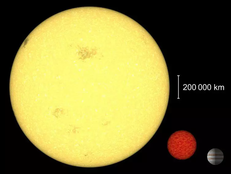 «Ультракрутая» карлікавая зорка размяшчае тры патэнцыйна прыдатныя для жыцця планеты памерам з Зямлю, якія знаходзяцца ўсяго ў 40 светлавых гадах 5841_1