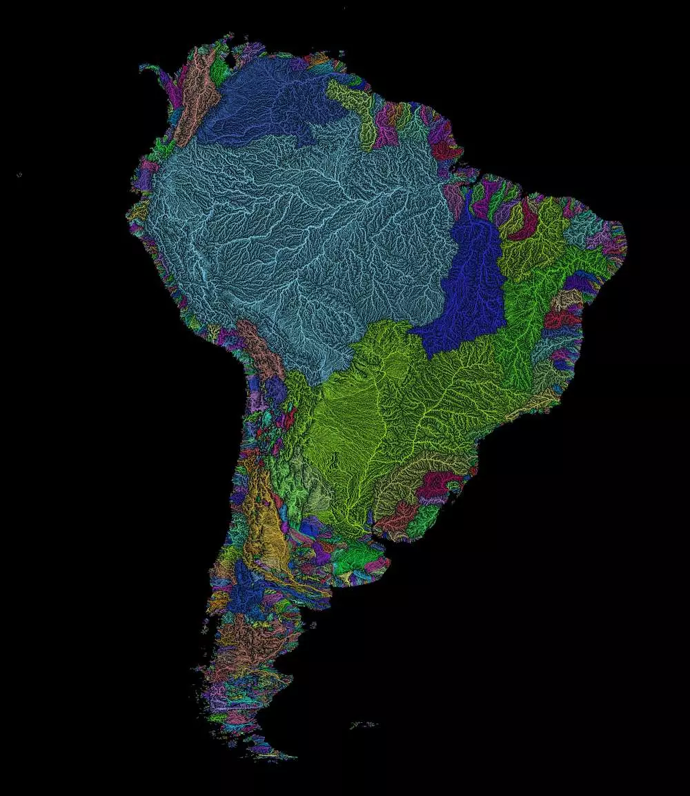 Bu Renkli Haritalar Nehir Havzalarının Şaşırtıcı Derecede İlginç Olduğunu Gösteriyor 5914_3