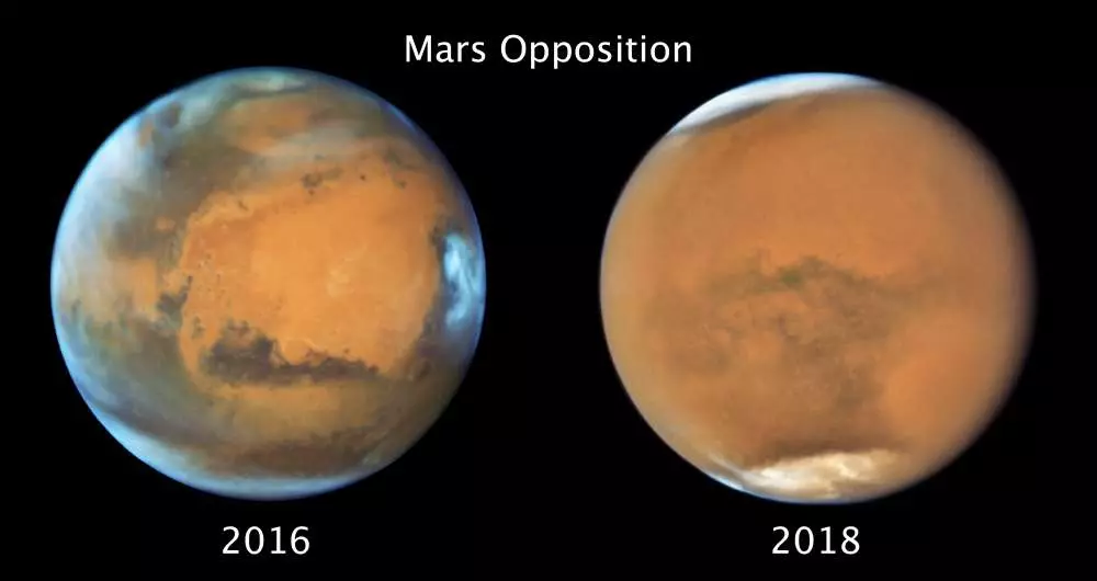 Hubble wepụrụ ụfọdụ onyonyo mara mma nke Mars na Saturn 6278_3