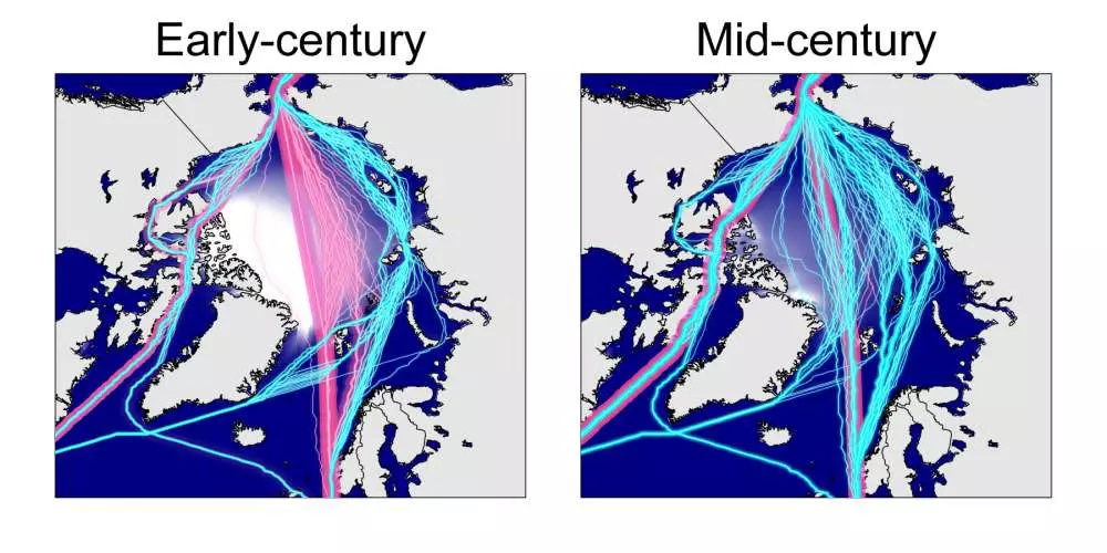 Намаляването на морския лед означава, че корабните маршрути в Арктическия океан ще бъдат отворени целогодишно до 2100 г. 7653_1