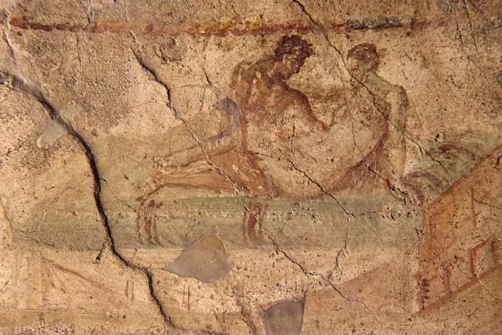 Pompėjos viešnamio freskos demonstruoja senovės romėnų seksualinį gyvenimą
