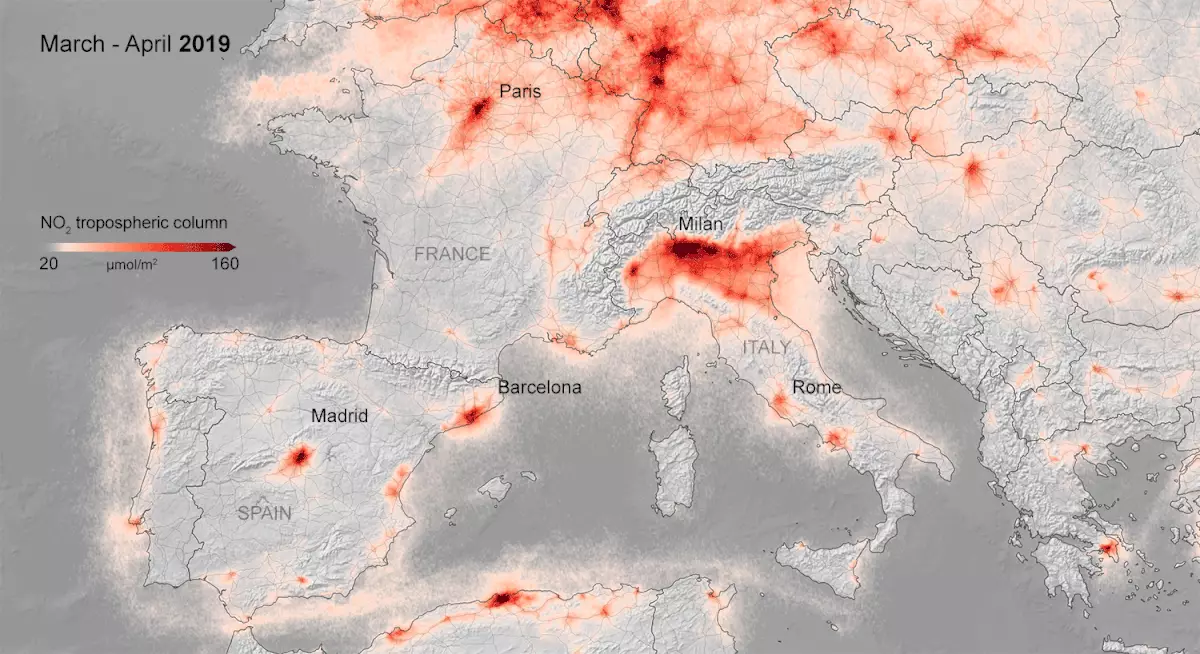 Globala föroreningskartor visar skillnader i luftkvalitet under covid-19-låsning 916_2